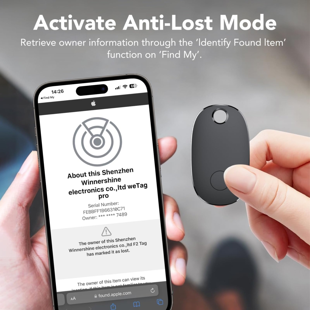 IOS Find my Tag weTag Pro - Winnershine